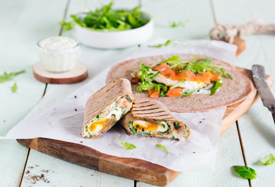 Gegrillte Wraps mit Basilikum-Meerrettich-Creme | Simply-Cookit
